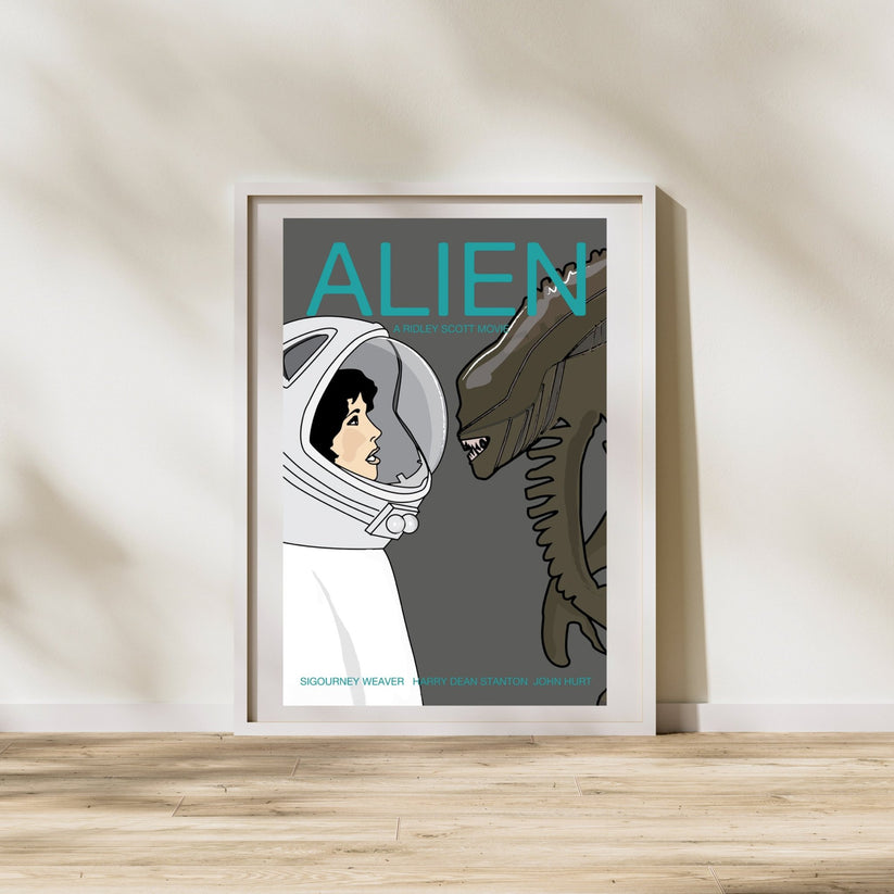 "Alien" - Retro Inspired Illustrated Movie Poster – Gladfellow
