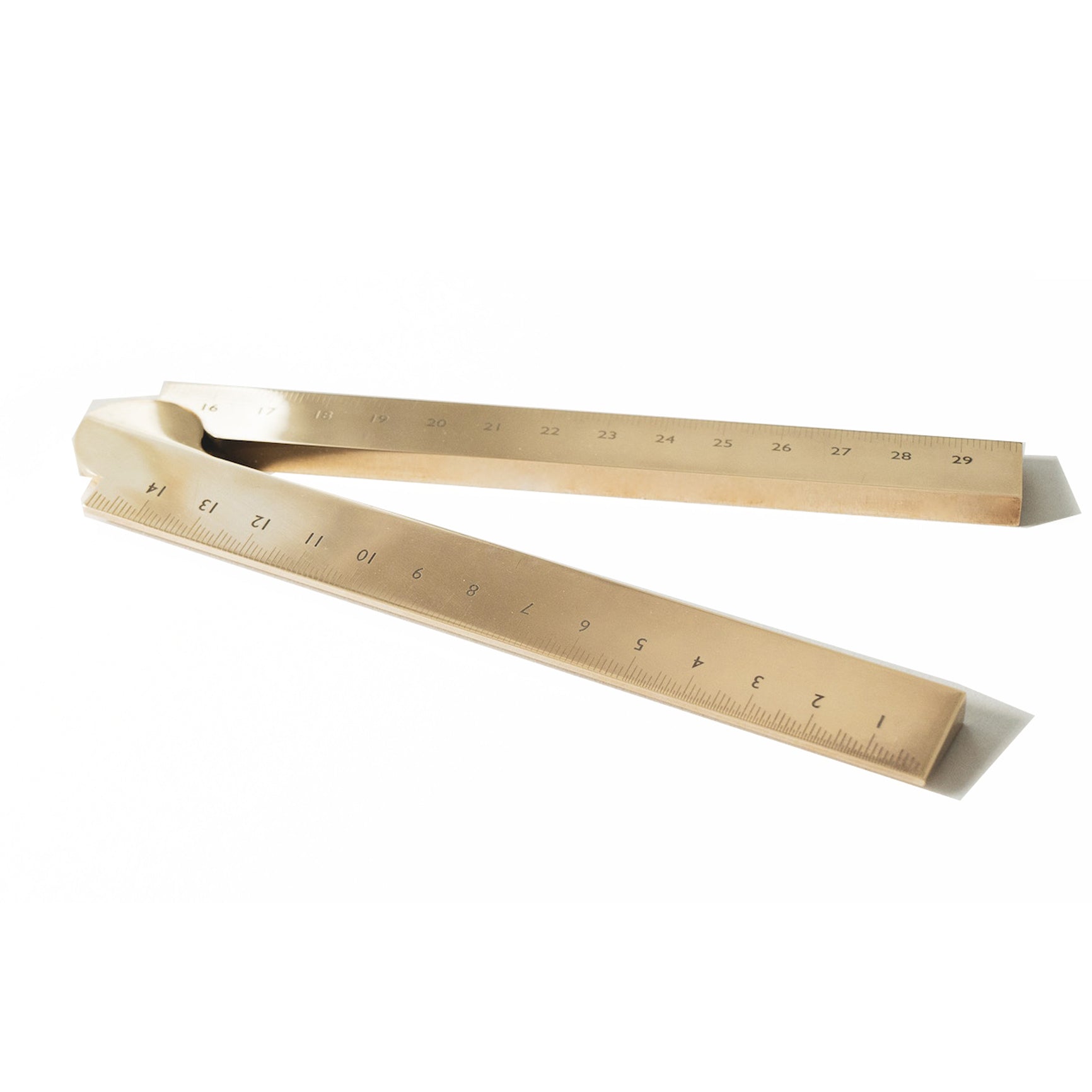 Makers Cabinet Solid Brass Folding Ruler - Stria – Gladfellow