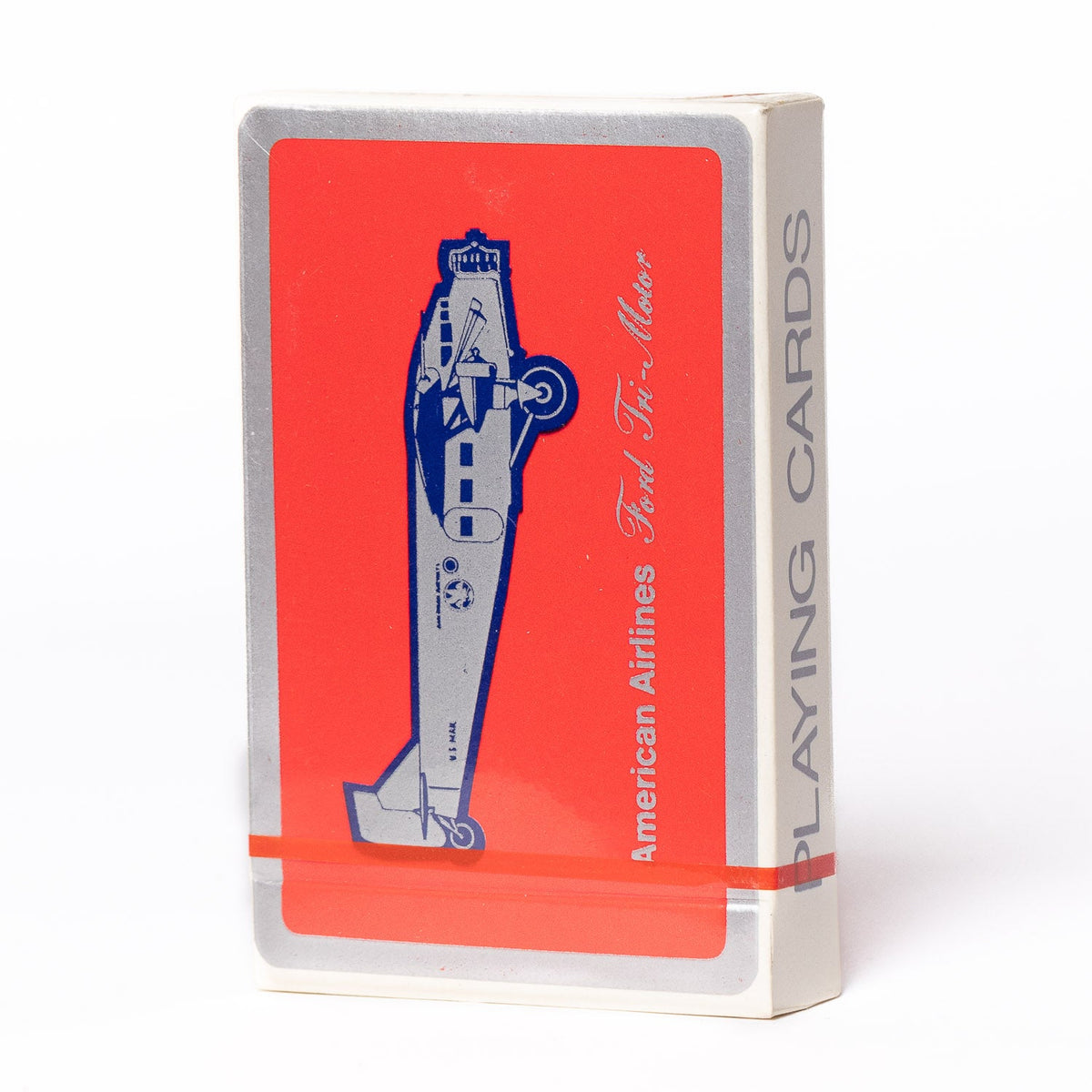 Vintage American Airlines Ford Tri-Motor Playing Cards - Red